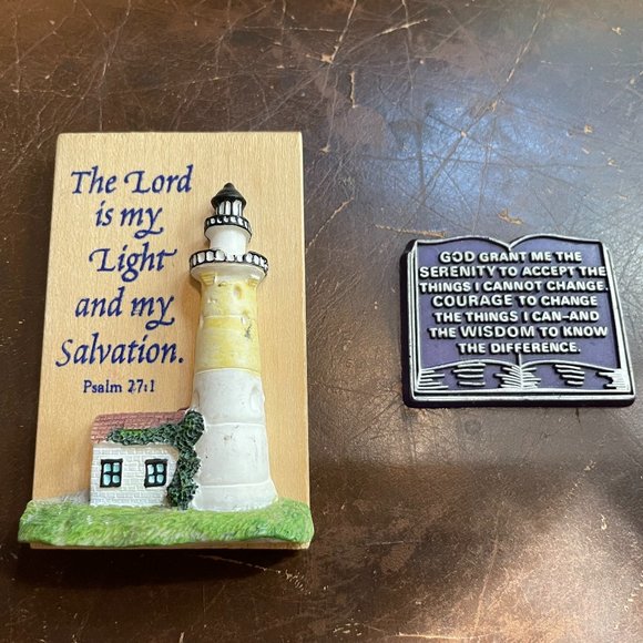 Accents | 2 Religious Prayer Magnets Psalm 271 Serenity Prayer | Poshmark